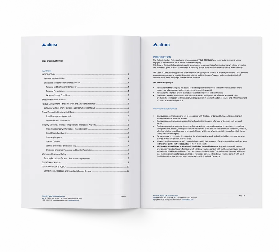Code of Conduct Policy - Altora