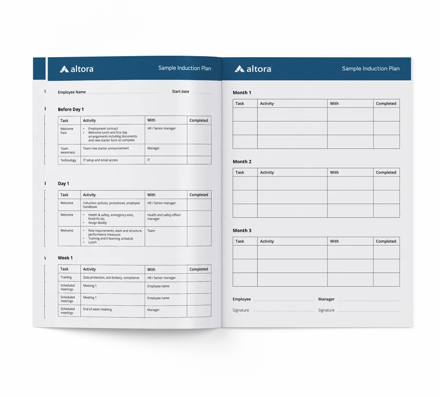 Induction Plan - Altora